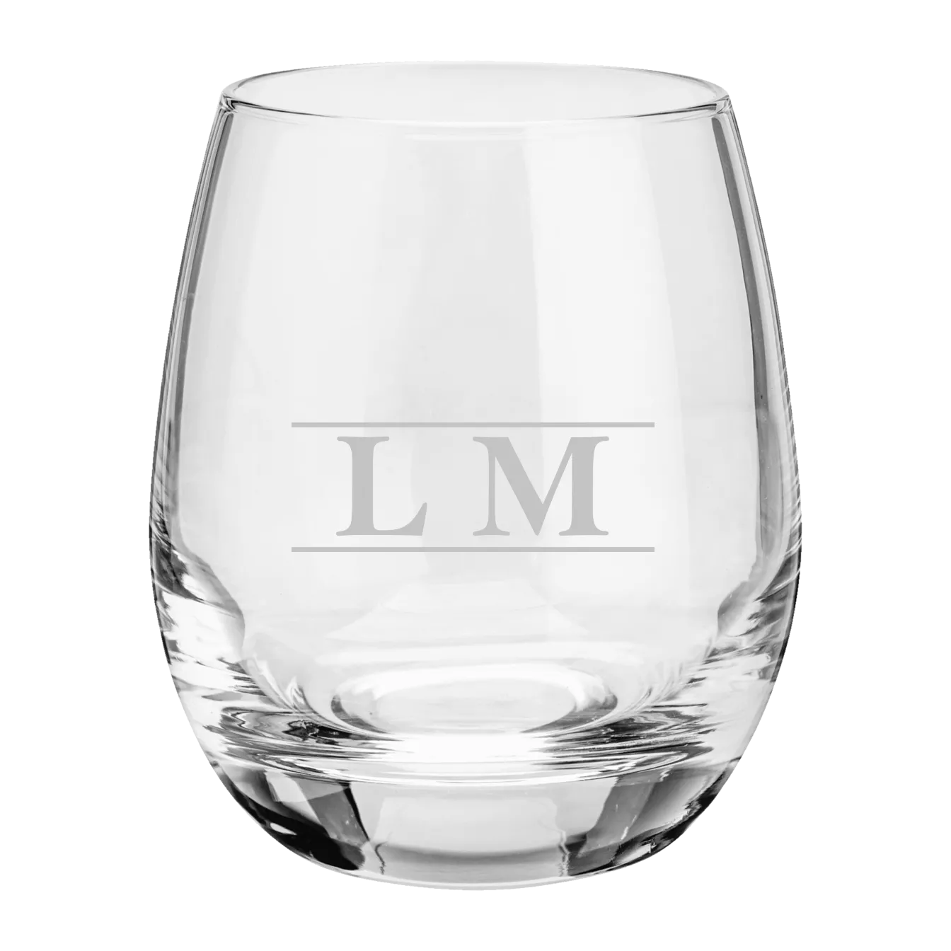 Engraved water glasses with name or initials | Bulbby